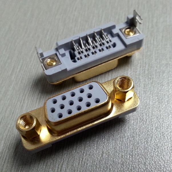 HDR 3 Row Slim Type D-SUB Connector, 15P Female,Right angle manufacturer & supplier - KLS ...